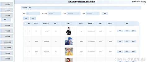 Springboot山西工程技术学院试题及成绩分析系统源码毕设论文 Csdn博客