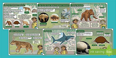 Eyfs All About Prehistoric Animals Fact Files