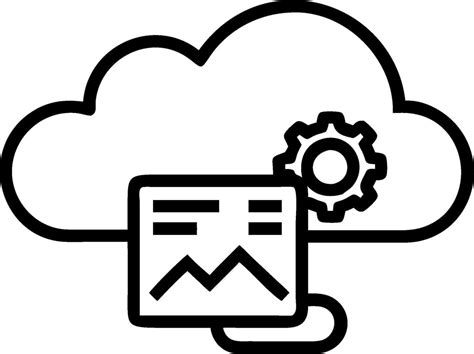 Erp Interface And Cloud Icon With Ample Space For Text And Graphics