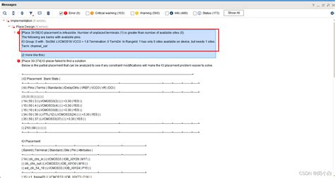 Vivado Synthesis通过后，implementation报错问题解决implementation Failed Csdn博客