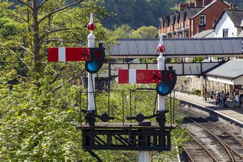 Old Railway Semaphore Signals Stock Image Image Of Transportation Signal 23359445