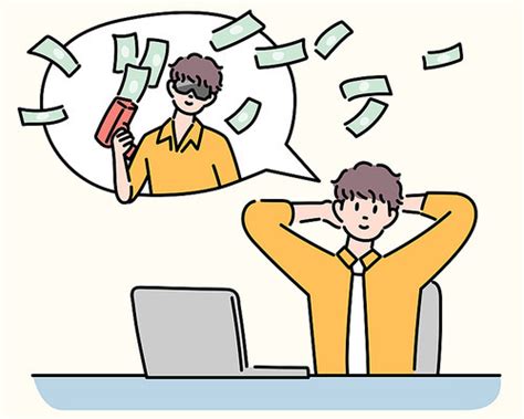 유토이미지 한 비즈니스맨이 갑부가 되어 돈을 마구뿌리는 행복한 상상을 하고 있다