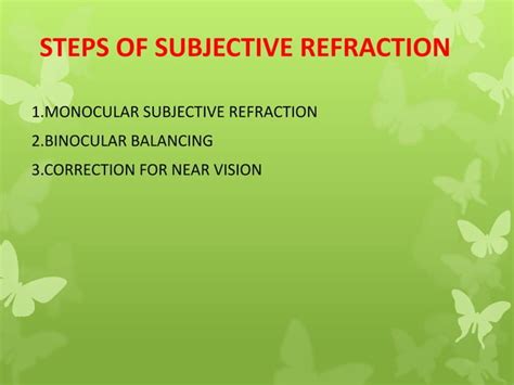 Objective Refraction And Subjective Refraction