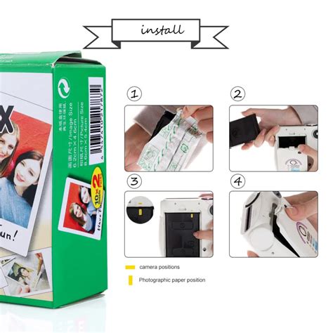 10-40 листов Fujifilm пленка белая пленка для Instax Mini Edge ...