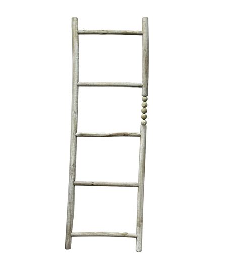 سلم خشب ديكور ريفي الارتفاع 145 سم