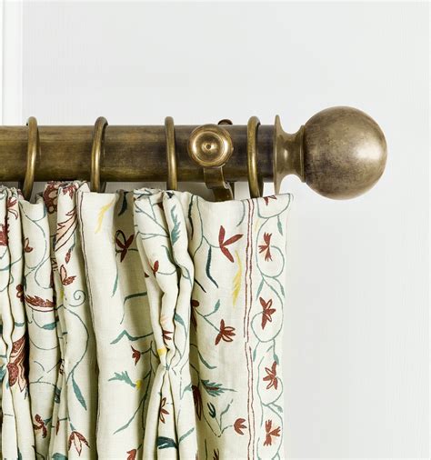 Curtain Pole In Antique Brass Curtain Poles Curtain Poles The Collection Robert Kime Ltd