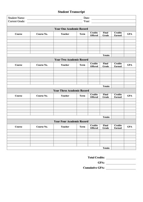 23 Transcript Templates Free To Download In Pdf