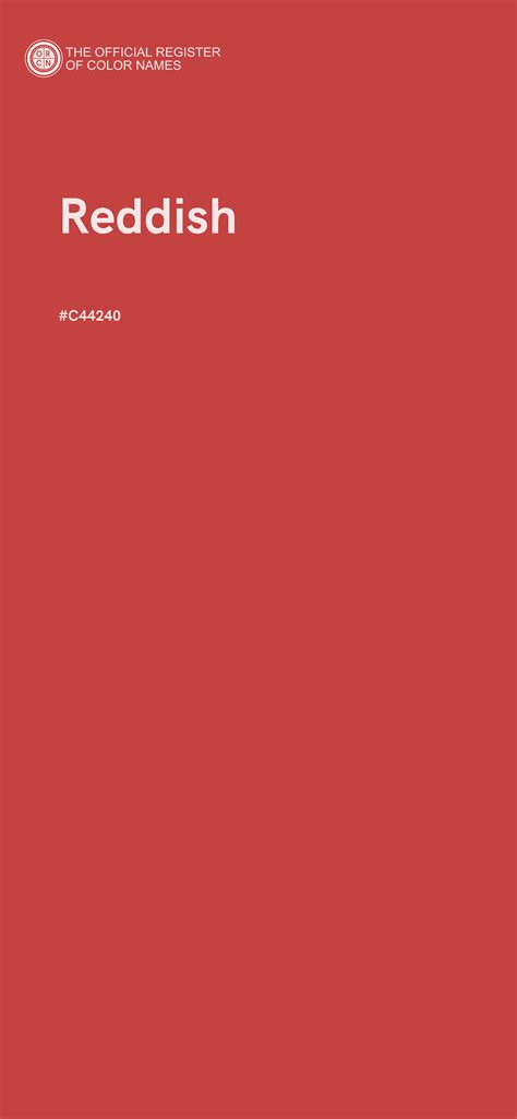 Reddish Color C44240 The Official Register Of Color Names