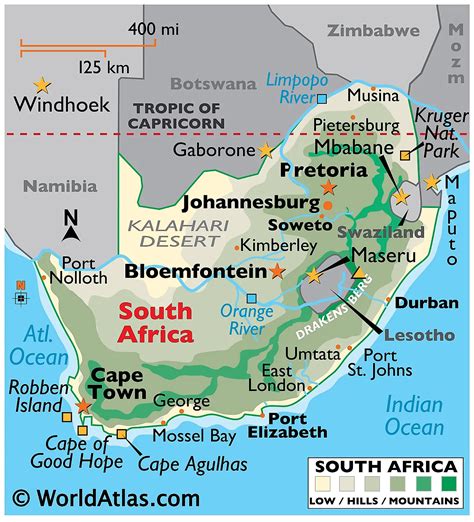 Map Of South African Cities Map Of Africa Dczcwe