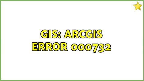 GIS ArcGIS ERROR YouTube