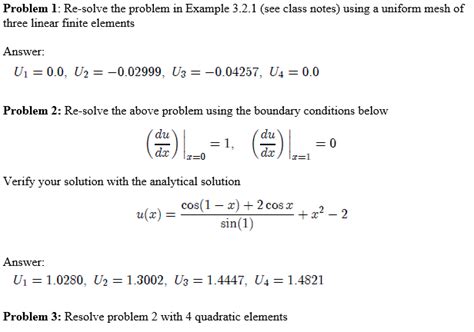 Example We Wish To Use The Finite Element Chegg Com