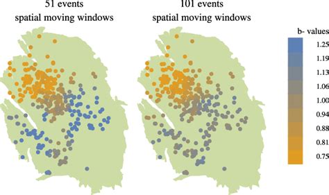 B Values Resulting From The Spatial Moving Window Analysis Each