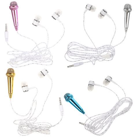 4pcs Mini Microphone Portable Vocal Instrument Tiny Microphone Small Microphone