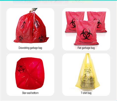 Custom Hospital Disposable Biohazard Medical Garbage Bags