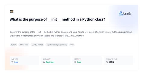 What Is The Purpose Of Init Method In A Python Class Labex