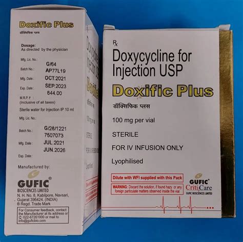 Doxific Injection Doxycycline 100 Mg At ₹ 119vial Anti Cancer