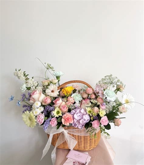 일산꽃집 페트리코플라워 플로리스트고하나 상표등록40 1330415 •페트리코 가정의달 꽃바구니• 컬러 믹스파스텔 사이즈프리미엄 어버이날 시즌 중 5월1일~5월