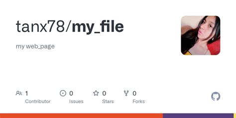 GitHub Tanx My File My Web Page