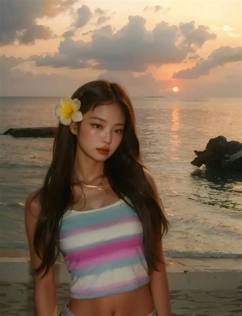 A Close Up Of A Woman In A Bikini On A Beach Seaart Ai