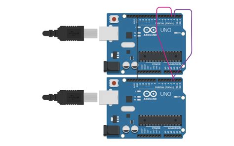 Circuit Design Comunicación Arduino Tinkercad
