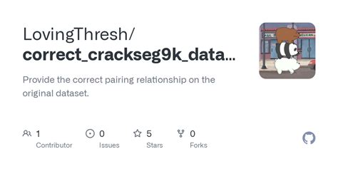 Github Lovingthreshcorrectcrackseg9kdataset Provide The Correct Pairing Relationship On