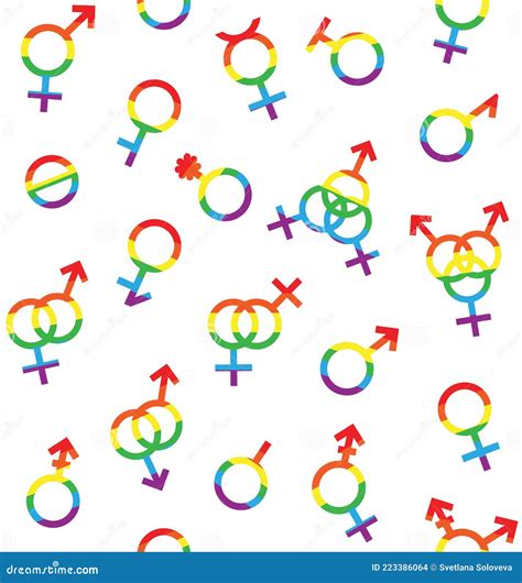 Vector Seamless Pattern Of Gender And Sexual Stock Illustration Illustration Of Paper