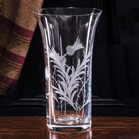Flower Of Scotland Thistle Large Flared Vase 260mm T Boxed