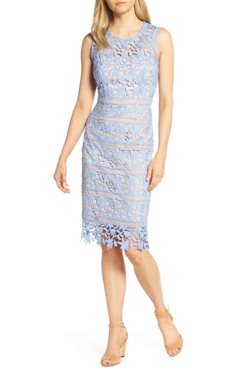 Eliza J Lace Midi Sheath Dress Nordstrom