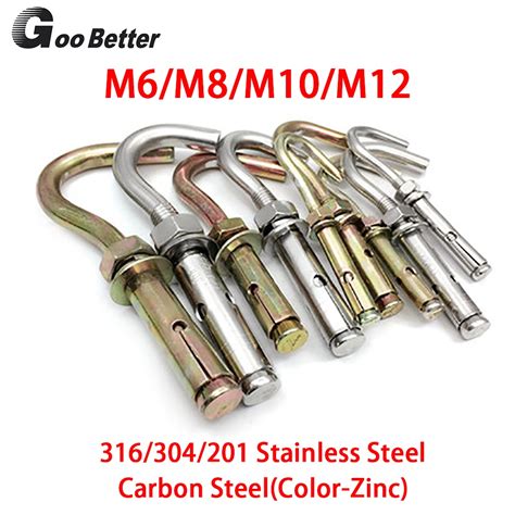 M6 M8 M10 M12 Expansion Hook Anchor Bolt Open Cup Hook Ring Lifting