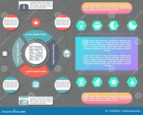 Flowchart Elements Different Arrows Stock Vector Illustration Of Info Connection