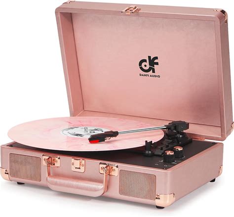 Vinyl Record Player 3 Speed Turntable Portable Suitcase Record Player With