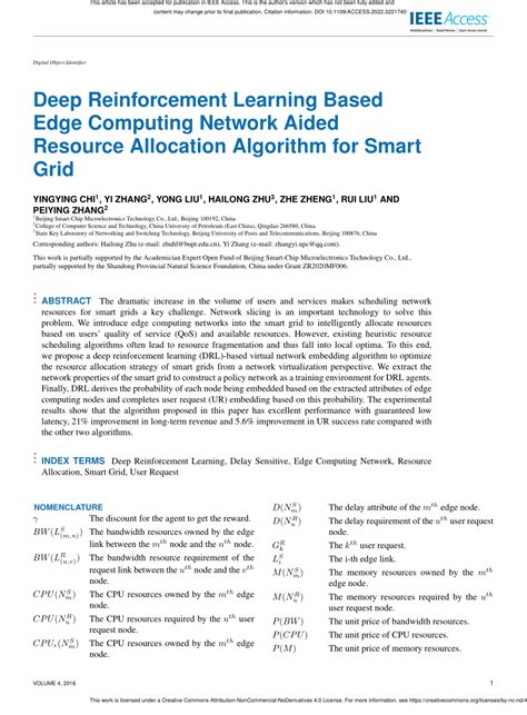 Pdf Deep Reinforcement Learning Based Edge Computing Network Aided