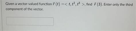 Solved Given A Vector Valued Function R T Find R Chegg