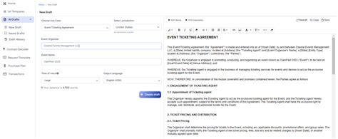 Create Event Ticketing Agreement Online 2025 Sample And Templates