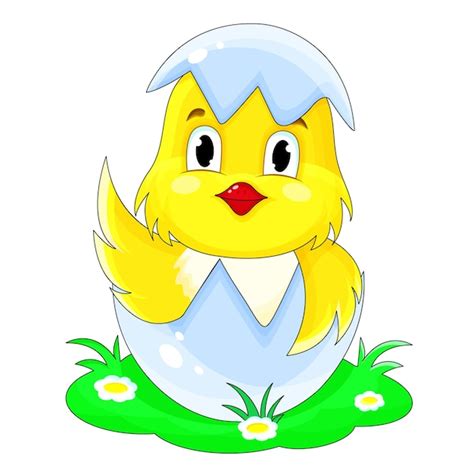 Premium Vector Cute Funny Easter Chicken Is Sitting In A Shell In A