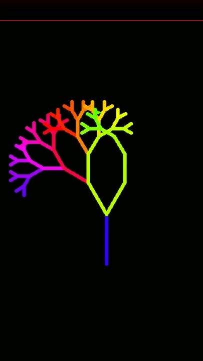 😱🔥tree Logo 🌲🔥😱🐍 Python Turtle Programmingart Rainbow Python