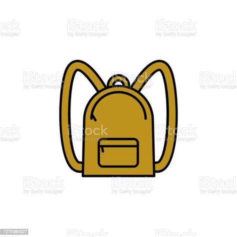 배낭 가방 아이콘 교육 일러스트의 요소 표지판과 기호는 흰색 배경에 웹 로고 모바일 앱 Ui Ux에 사용할 수 있습니다 가방에 대한 스톡 벡터 아트 및 기타 이미지 Istock