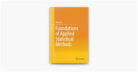 ‎foundations Of Applied Statistical Methods On Apple Books