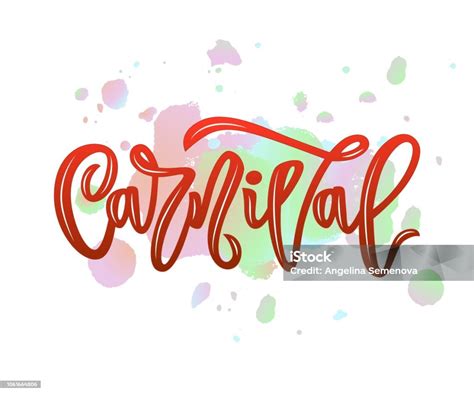 수채화 스플래시에 카니발 손 서 예 문자 비문 격리 벡터 일러스트 레이 션 개념에 대한 스톡 벡터 아트 및 기타 이미지 개념 그리기 낱말 Istock