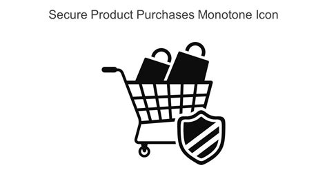Secure Product Purchases Monotone Icon In Powerpoint Pptx Png And Editable Eps Format Ppt