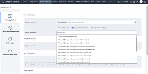 Microsoft 365 Patch Deployment Endpoint Central