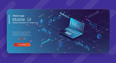 Premium Vector Application Ux Of Pc And Phone With Business Graph And
