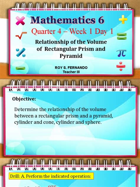 Math 6 Q4 Week 1 Pdf Area Volume