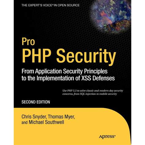 Experts Voice In Open Source Pro Php Security From Application