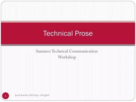 Ppt Technical Prose Powerpoint Presentation Free Download Id1955384