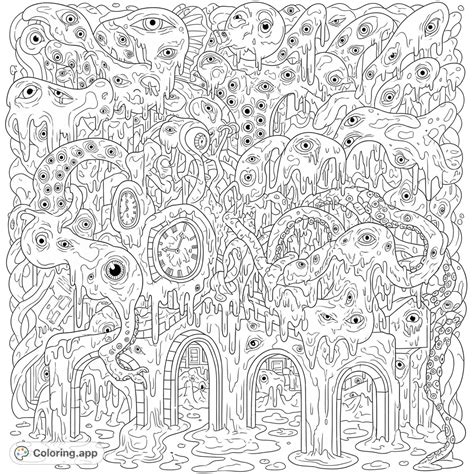 Surreal Psychedelic Vision Coloringapp