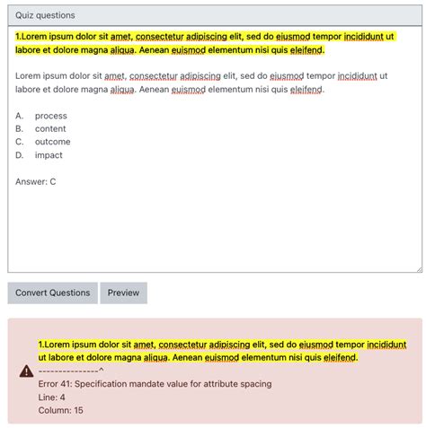 xml quiz coverter ur courses guides