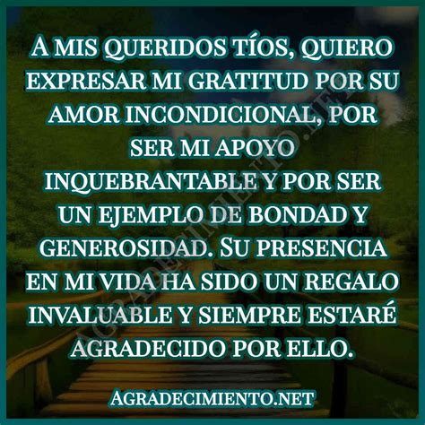 Palabras De Agradecimiento A Mis Tios