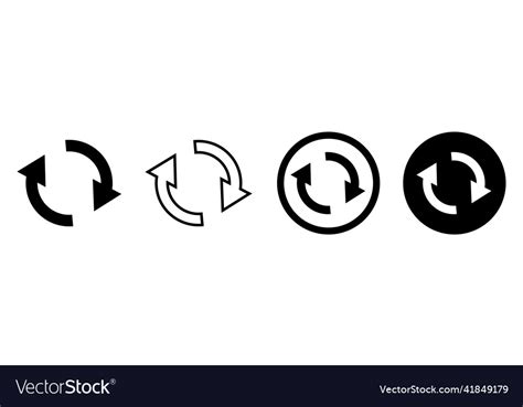 Synchronization Icon Reload And Refresh Royalty Free Vector