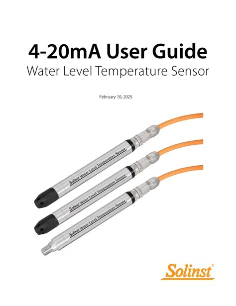Solinst 4 To 20ma Water Level Temperature Sensor User Guide